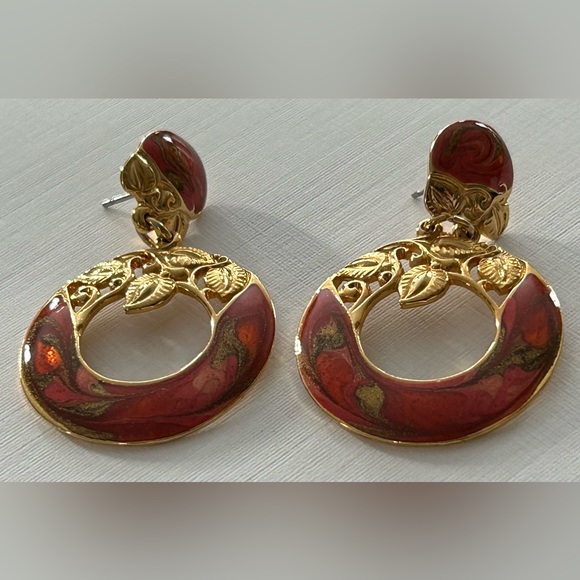 Edgar Berebi | Jewelry | Edgar Berebi Vintage 8s Red Enamel Dangle Drop ...